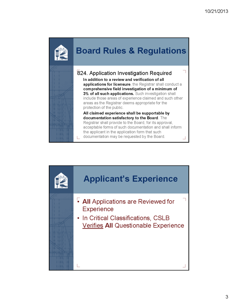 CSLB Qualifying Experience - California Contractors License Guru