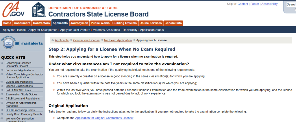 CSLB Waiver Application - California Contractors License Guru