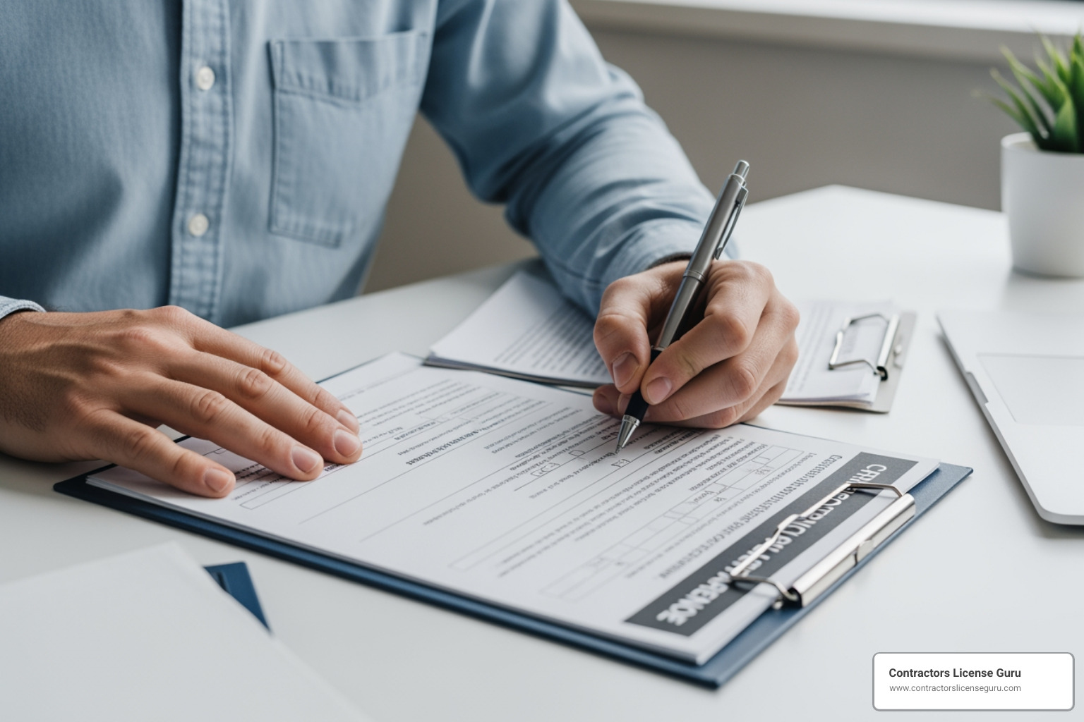 Cheat Sheet to Contractor License Application